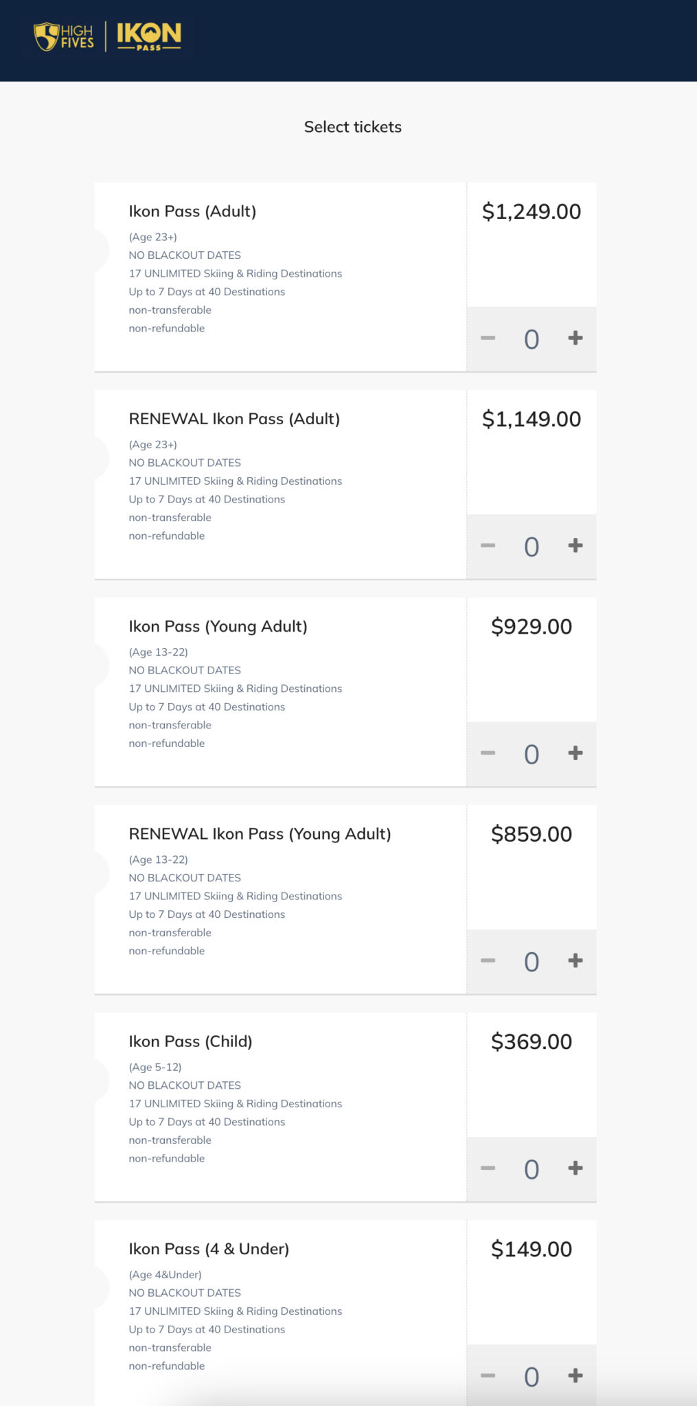 24/25 Ikon Pass on sale March 14, Purchase Through High Fives Affiliate ...